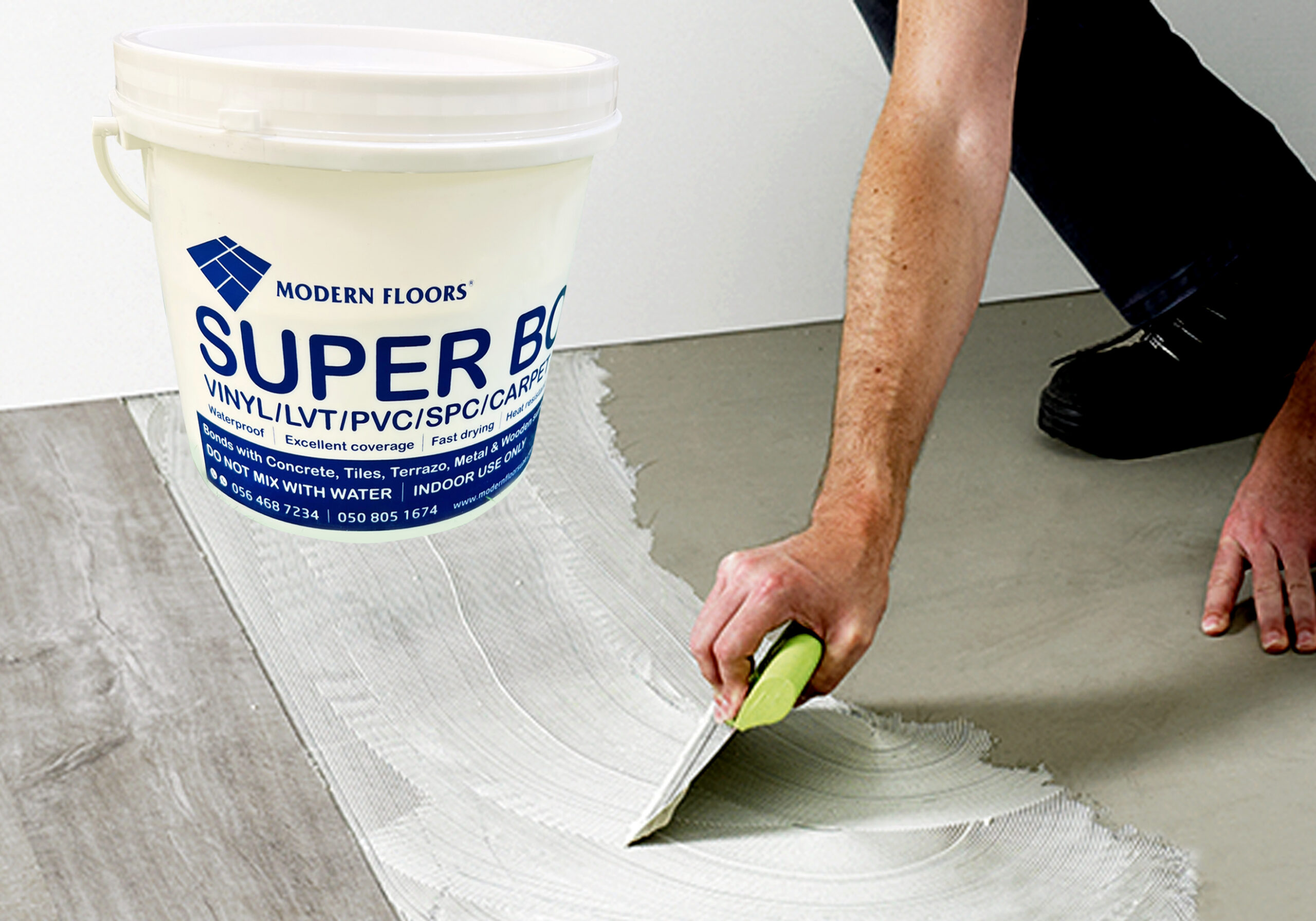 Super Bond - Vinyl / LVT / PVC / SPC / Carpet Tiles Adhesive (5kg)